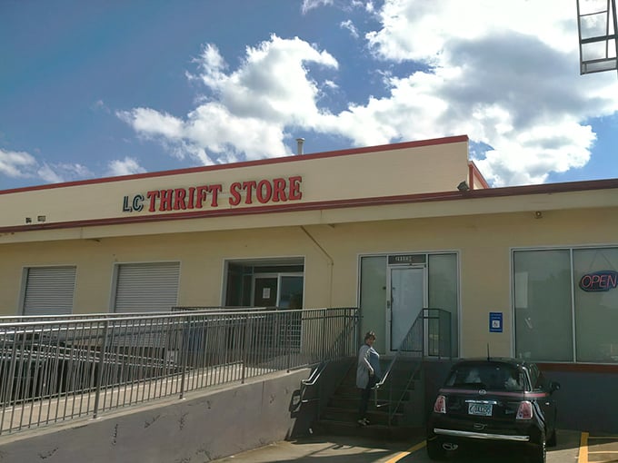 The unassuming exterior of Last Chance Thrift Store belies the wonderland within—like finding the wardrobe to Narnia, but with vintage denim instead of snow.