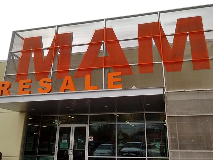 The unassuming exterior of MAM Resale belies the treasure trove within, like finding a secret portal to bargain heaven in suburban Houston.