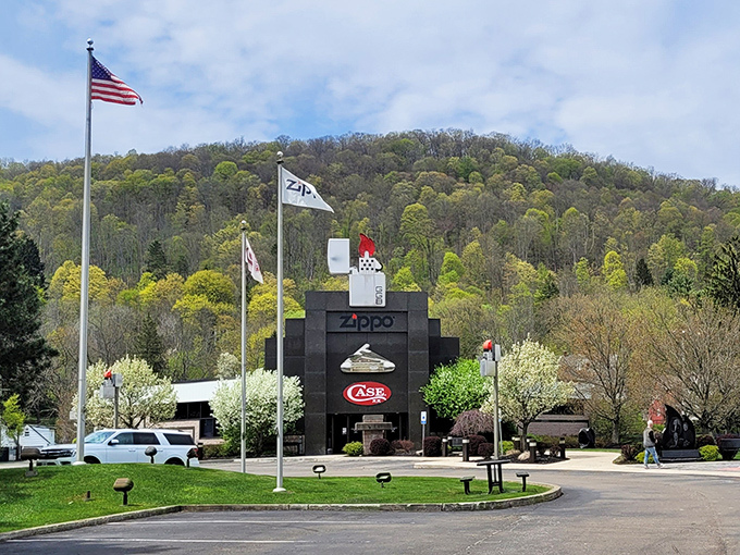 The Zippo/Case Museum nestles against Pennsylvania's rolling hills like a perfectly positioned lighter in your pocket—ready for discovery any season of the year.