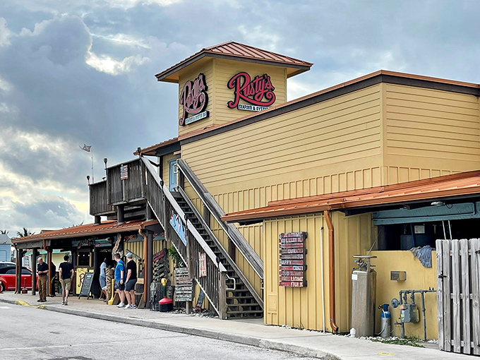 The weathered wooden exterior speaks volumes – this isn't a place that needs fancy frills when the food does all the talking.