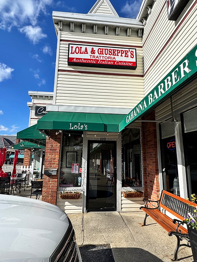 The sign says "Authentic Italian Cuisine," but nobody told them about the French onion soup masterpiece inside.