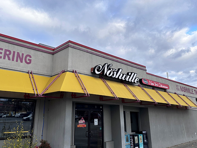 Those bright yellow awnings aren't just for show—they're like a beacon calling all hungry souls to this Nashville twist on New York deli culture.