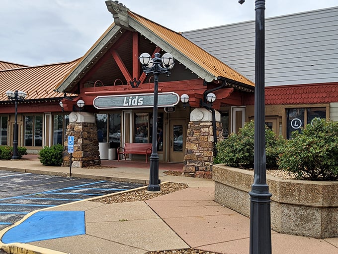 The distinctive copper roofs of Osage Beach Outlet Marketplace stand ready to welcome bargain hunters like a retail oasis in the Ozarks.