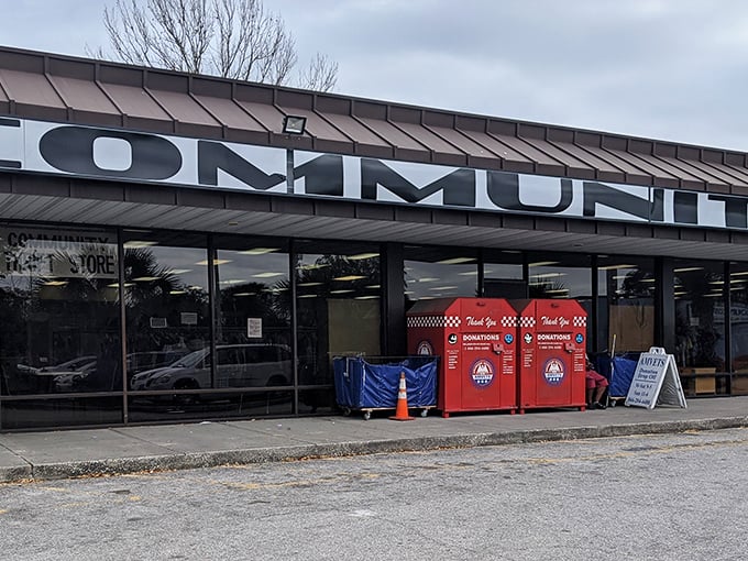 The unassuming storefront of Community Thrift Store in Tampa hides a treasure trove within. Like a speakeasy for bargain hunters!
