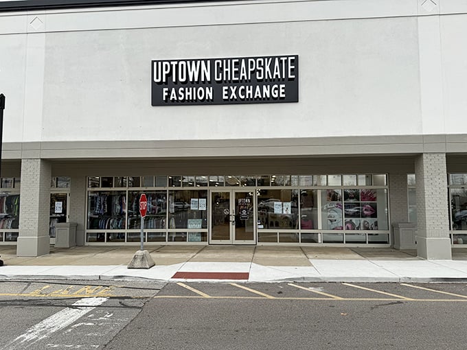 The retail promised land where fashion dreams don't require a second mortgage. Uptown Cheapskate's northeast Indianapolis location beckons with budget-friendly style.