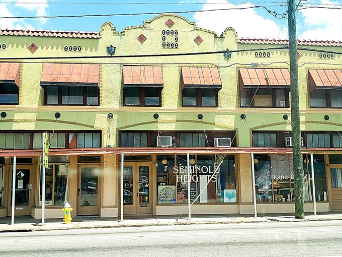 The Spanish-style façade of Retro Mania stands like a time portal in Tampa's Seminole Heights. Those terra cotta awnings practically whisper, "Come find your past inside."