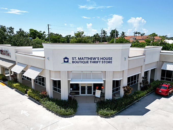 The unassuming exterior hides a treasure trove within—like finding a Michelin-starred restaurant in a strip mall. Thrifting paradise awaits!