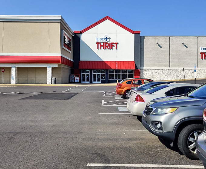 The unassuming exterior of Liberty Ministries Thrift belies the treasure trove within – like finding a secret portal to bargain heaven in suburban Pennsylvania.
