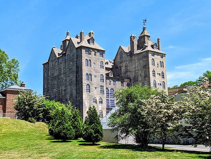 The Mercer Museum stands like a medieval fortress that took a wrong turn and ended up in suburban Pennsylvania. Concrete never looked so fantastical. 
