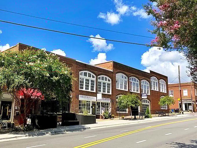 Downtown Hillsborough's historic brick buildings line up like distinguished gentlemen at a Southern soirée.