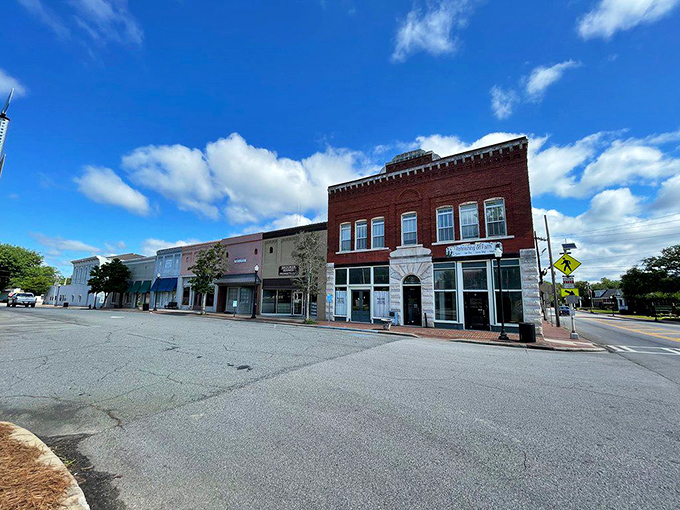 1. the gorgeous small town in georgia that’s madeDowntown Sandersville greets visitors with a picture-perfect main street where historic brick buildings stand proudly against Georgia's famously blue skies. for stress free weekends
