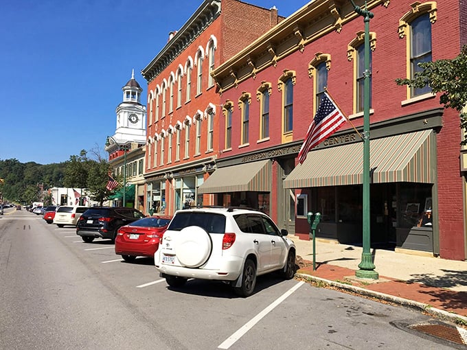 Brookville’s Main Street feels like a scene from Norman Rockwell, complete with a proud flag waving over small-town America.