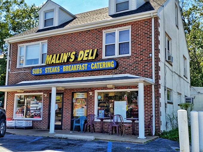 Classic brick exterior that's housed sandwich dreams for generations. No fancy frills needed when what's inside is this good.
