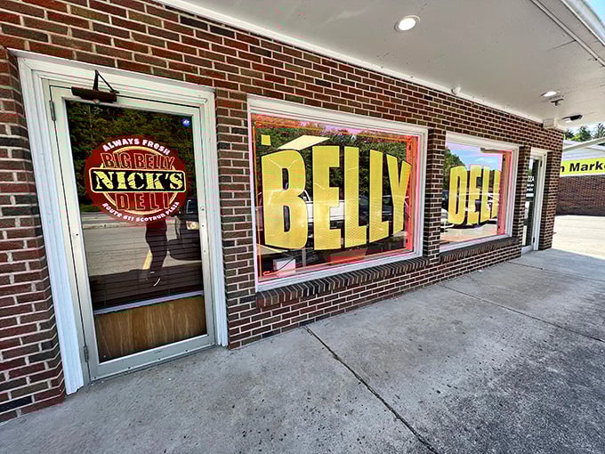 Bold yellow letters against brick practically scream "HUNGRY PEOPLE, ENTER HERE!" Nick's exterior promises what every great deli should: satisfaction without pretension.