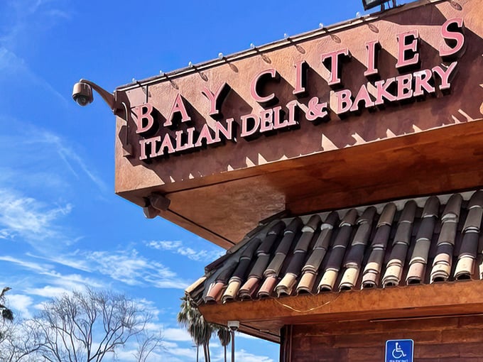 The terracotta-colored façade of Bay Cities stands like a culinary lighthouse on Lincoln Boulevard, beckoning sandwich pilgrims from across Los Angeles.