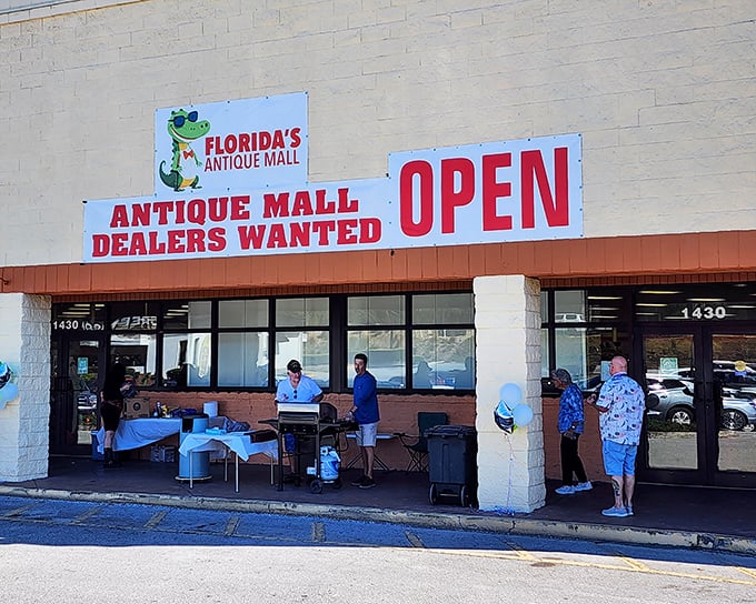The unassuming exterior hides a universe of treasures within – like finding Narnia in a strip mall setting.