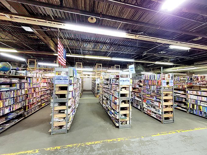 The unassuming exterior of Dollar Book Swap in Dayton hides a literary wonderland within. Like finding a rare first edition at a garage sale, the joy is in the discovery.