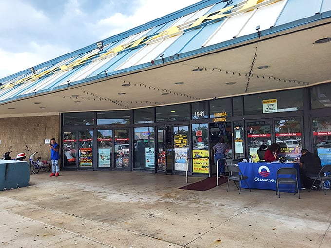 The bustling entrance of Sunshine Flea Market hints at the treasures inside, where endless stalls invite you to explore and stretch every dollar.