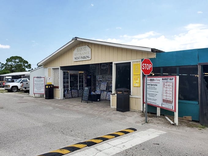 The unassuming West Entrance belies the wonderland within—like finding Narnia through a beige Florida wardrobe instead of a wooden one.