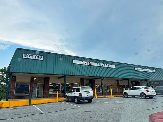 The green-roofed treasure chest of Wilmington beckons with its "50% OFF" banner—the retail equivalent of "Open Sesame" for bargain hunters.