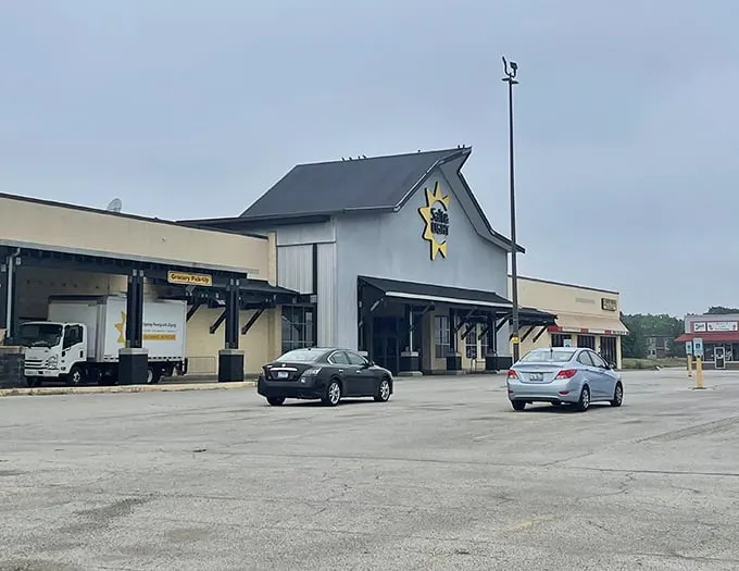 The distinctive Salt & Light exterior welcomes bargain hunters with its cheerful yellow sun logo—like a beacon calling all thrifty souls home.