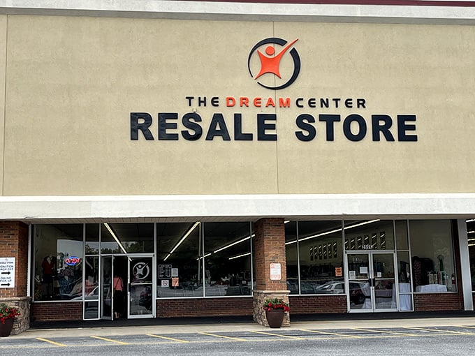 The unassuming storefront hides a treasure trove within—like finding out your quiet neighbor is secretly a rock star.