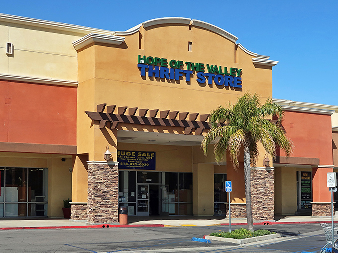 The desert-hued exterior of Hope of The Valley beckons with promise—like a treasure chest disguised as a strip mall storefront.