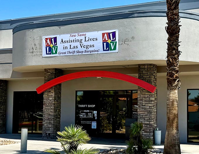 That red awning isn't just for show—it's the gateway to a world where yesterday's luxuries become today's affordable finds.