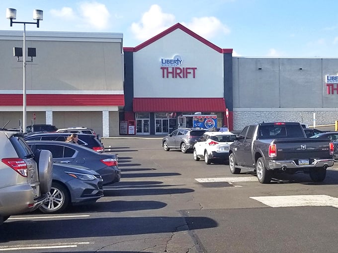 The unassuming exterior of Liberty Ministries Thrift belies the treasure trove within – like finding a secret portal to bargain heaven in suburban Pennsylvania.