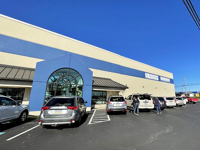 The blue and cream exterior beckons like a retail oasis in Pennsylvania Dutch Country. Who knew treasure hunting could look so inviting?