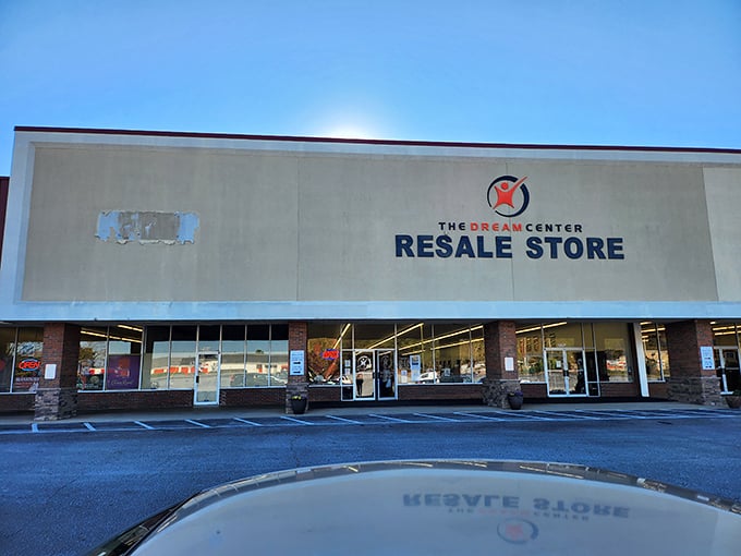 The unassuming storefront of Greenville's ultimate treasure hunt destination. Behind these doors lies a thrifter's paradise waiting to be explored.