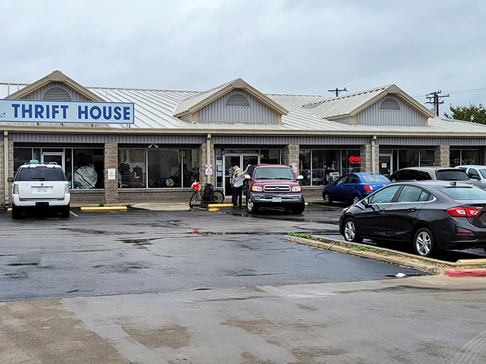 The exterior promises bargain hunting adventures that could rival any treasure map expedition inside.