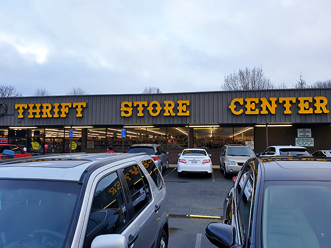 Those bold yellow letters aren't just signage—they're a siren call to treasure hunters across Virginia, promising adventures in bargain paradise.