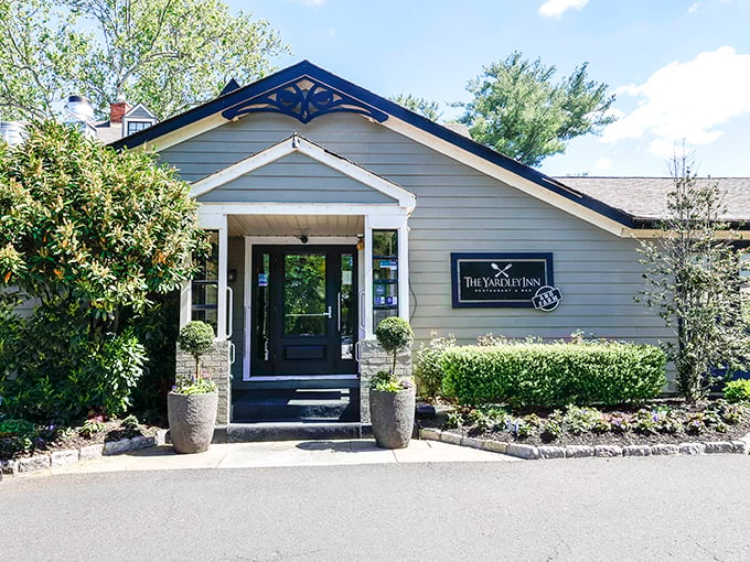 The welcoming facade of The Yardley Inn beckons like an old friend, promising comfort and culinary delights behind its charming exterior.