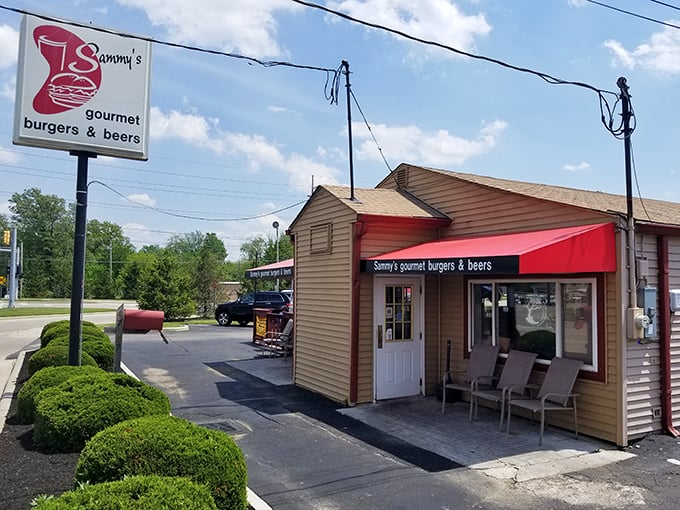 The unassuming exterior of Sammy's belies the culinary treasures within – like finding a diamond in a strip mall setting.