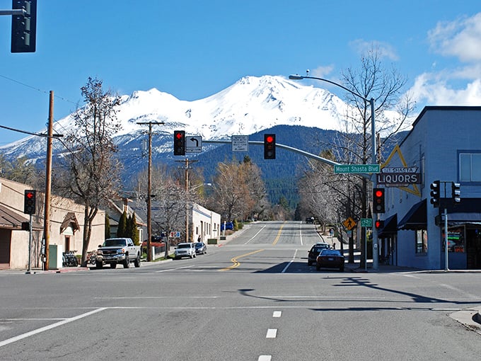 Mount Shasta looms like nature's skyscraper, reminding you that some of the best real estate views don't come with Manhattan prices.