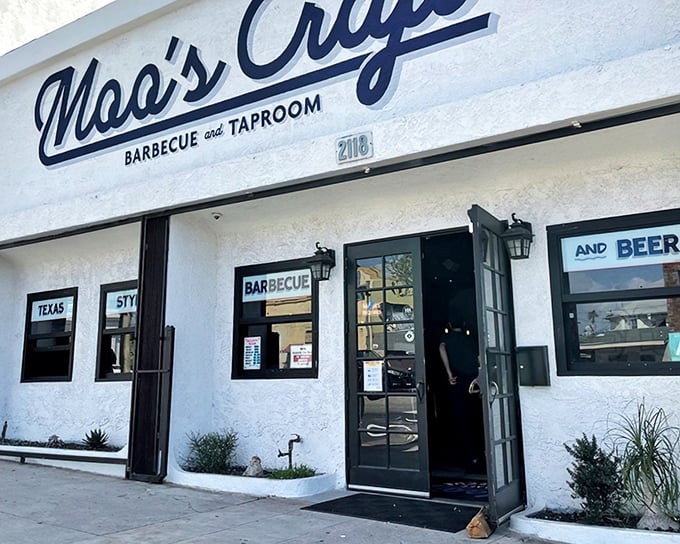 The unassuming storefront that launches a thousand meat sweats. Moo's Craft Barbecue in Lincoln Heights proves great barbecue needs no fancy facade.