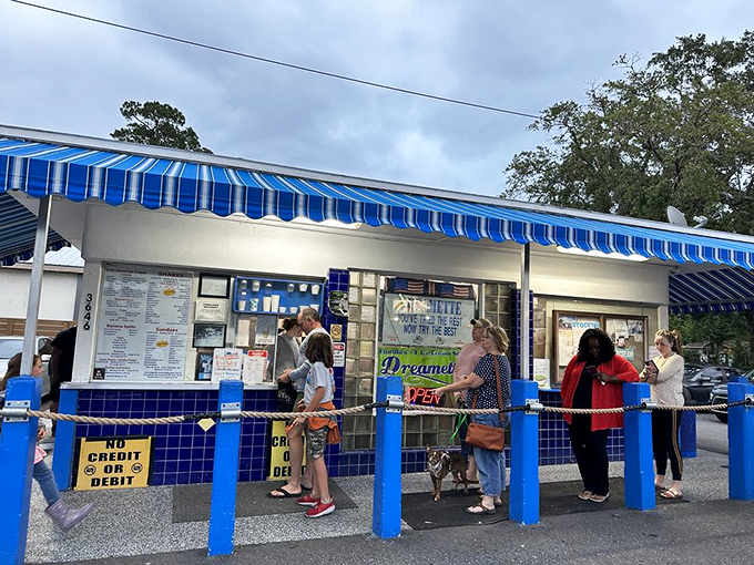 Lines form at this beloved Jacksonville institution where patience isn't just a virtue—it's the prelude to ice cream nirvana.