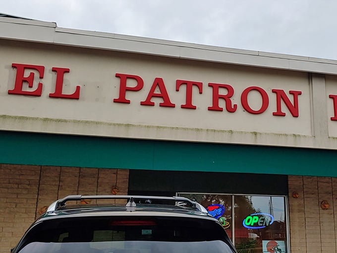 The bold red signage beckons hungry travelers like a lighthouse for those navigating the seas of culinary mediocrity.