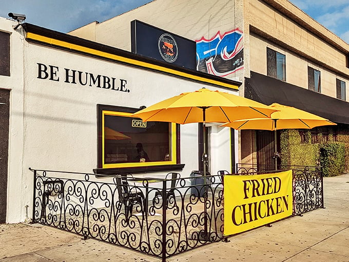 The storefront says it all: "BE HUMBLE." But after tasting this chicken, you'll want to shout from the rooftops.