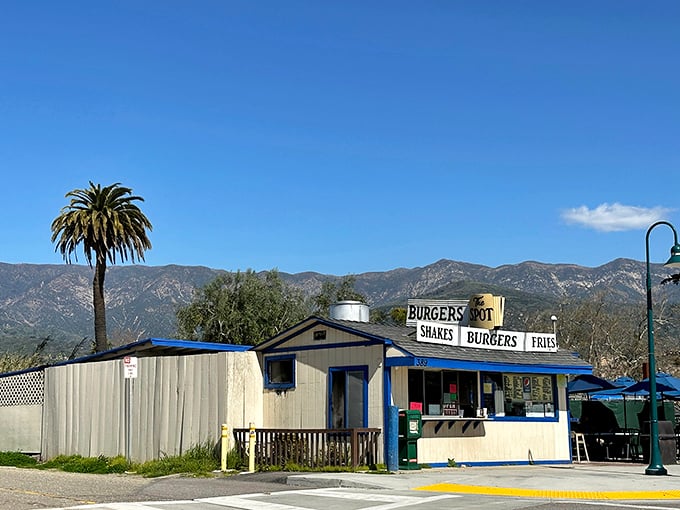 Trimmed in blue and brimming with nostalgia, The Spot on Linden Avenue feels like a seaside time capsule serving California burger dreams.