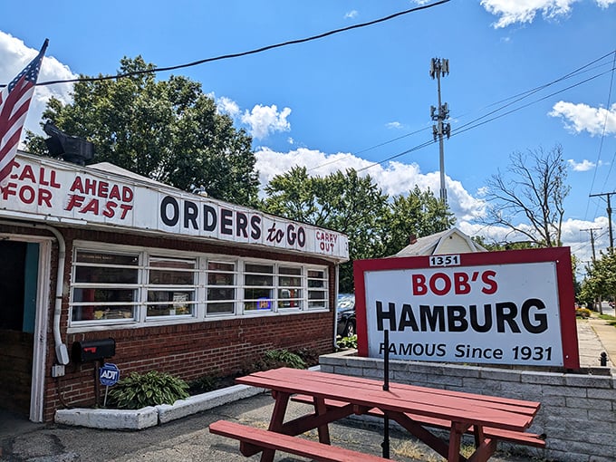 Time travel isn't a myth—it's a brick building with a red sign that's been serving Akron's hungry masses since FDR was in office.