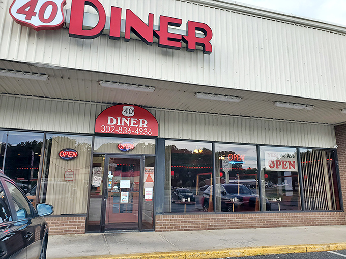 The unassuming storefront of Route 40 Diner stands like a beacon for hungry travelers – proof that culinary treasures often hide in plain sight.