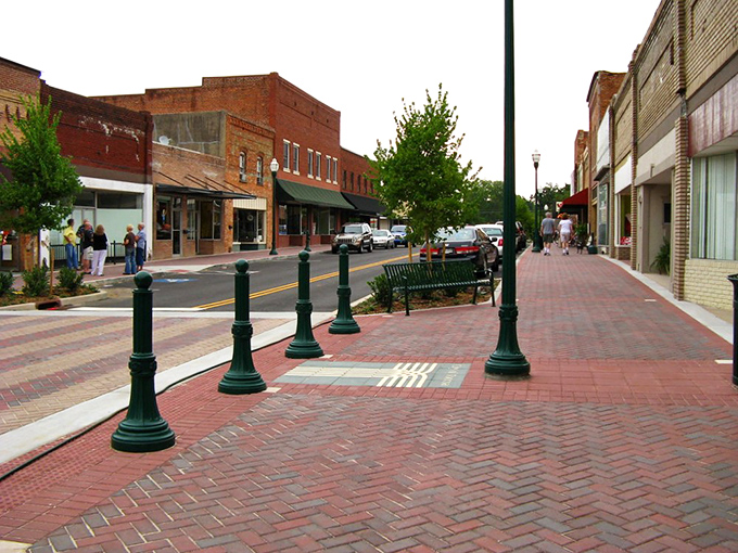 Brick-lined sidewalks and historic storefronts create Toccoa's downtown charm. Small-town America at its finest, where parking spots are plentiful and pace is delightfully unhurried.