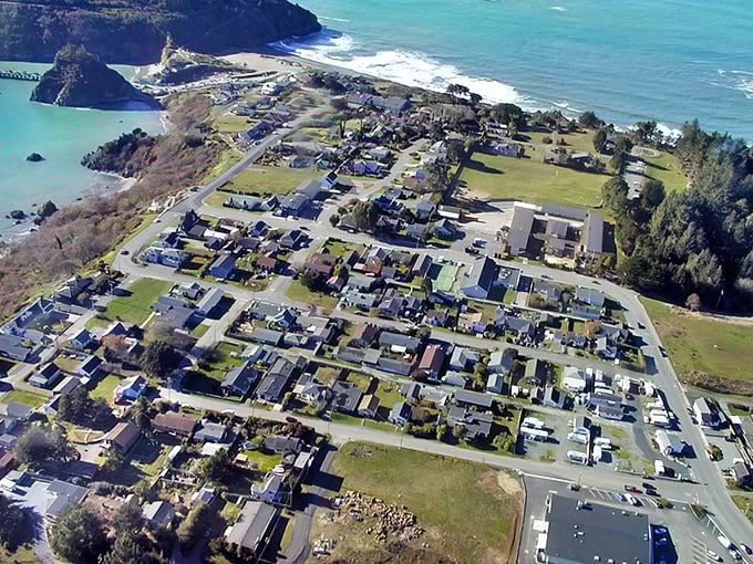 An aerial view that explains why Trinidad has been called "the Monaco of the North Coast" – minus the yacht-sized egos and price tags.