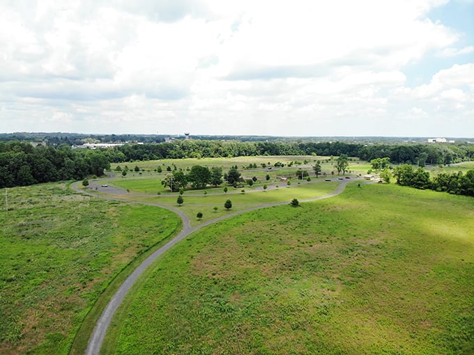 Nature's amphitheater – rolling hills and winding paths create a peaceful escape just minutes from Philadelphia's urban pulse.