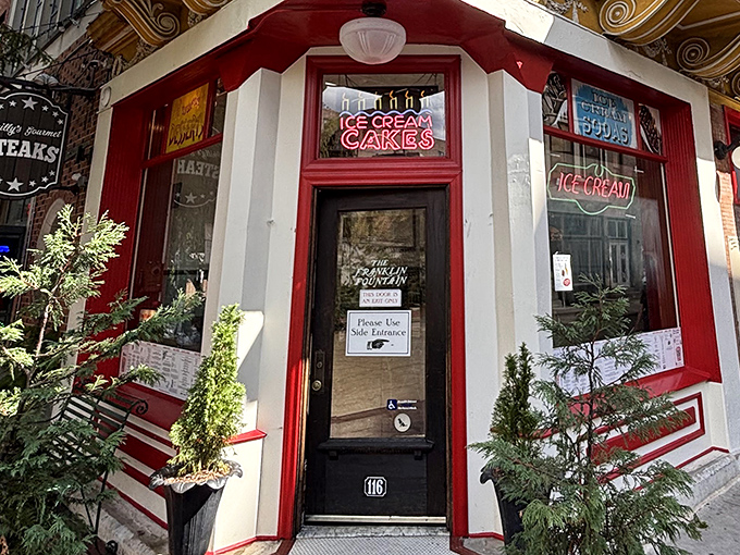 Step right up to this Victorian candy shop where bow-tied soda jerks still rule the fountain.