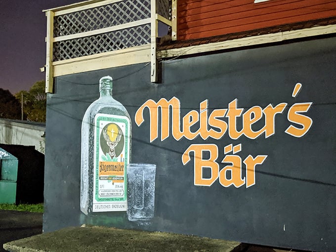 The mural says it all – Meister's Bar doesn't need fancy facades when what's inside is this good. Simple, unassuming, and promising a good time.