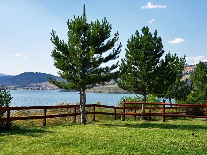 Eastern Oregon's answer to infinity pools – Unity Lake stretches toward distant hills, no filter required.
