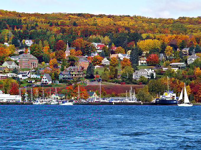 Bayfield's main street gently slopes toward Lake Superior, creating that rare "end-of-the-road meets beginning-of-adventure" feeling that defines perfect small towns.